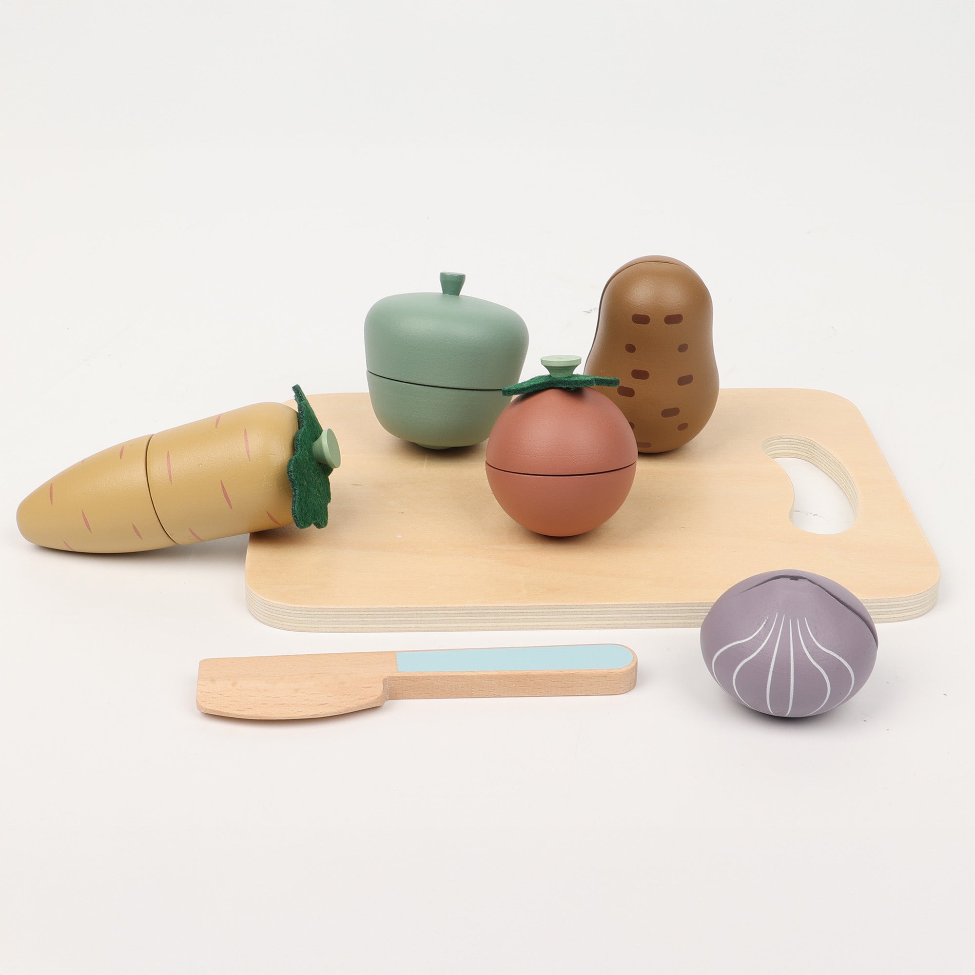 First Kitchen Play Set | Wooden Vegetable Cutting Toy for Kids Ages 2 ...